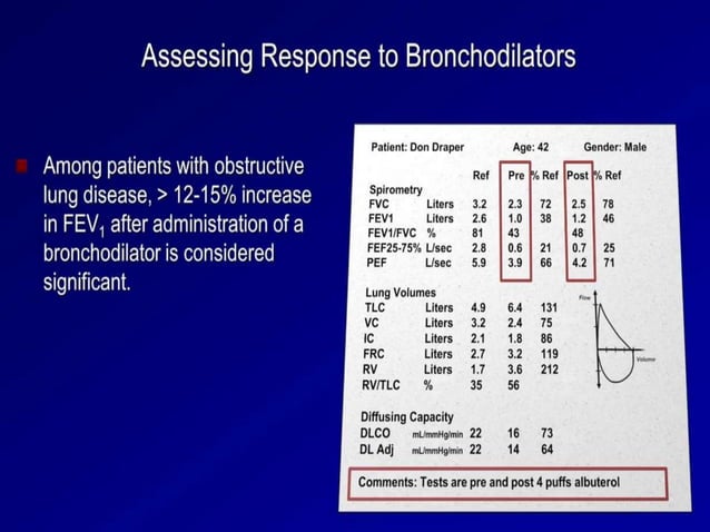 Interpretation of Pulmonary Function Test | PPTX | Lung and Respiratory ...