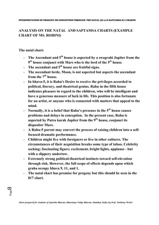 Interpretation of progeny or conception through d1 & d7 charts | PDF