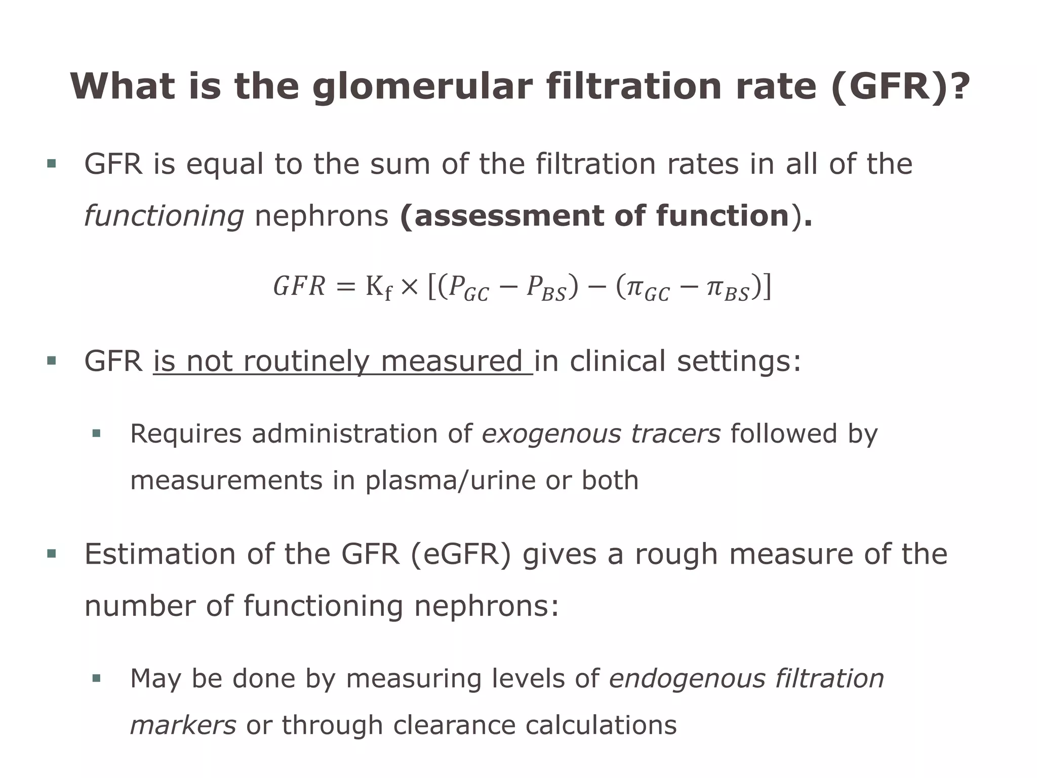 Interpretation of renal diagnostic tests | PPTX