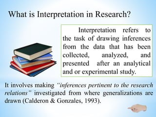 Interpretation of research results comendador, g. | PPT