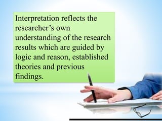 Interpretation of research results comendador, g. | PPT