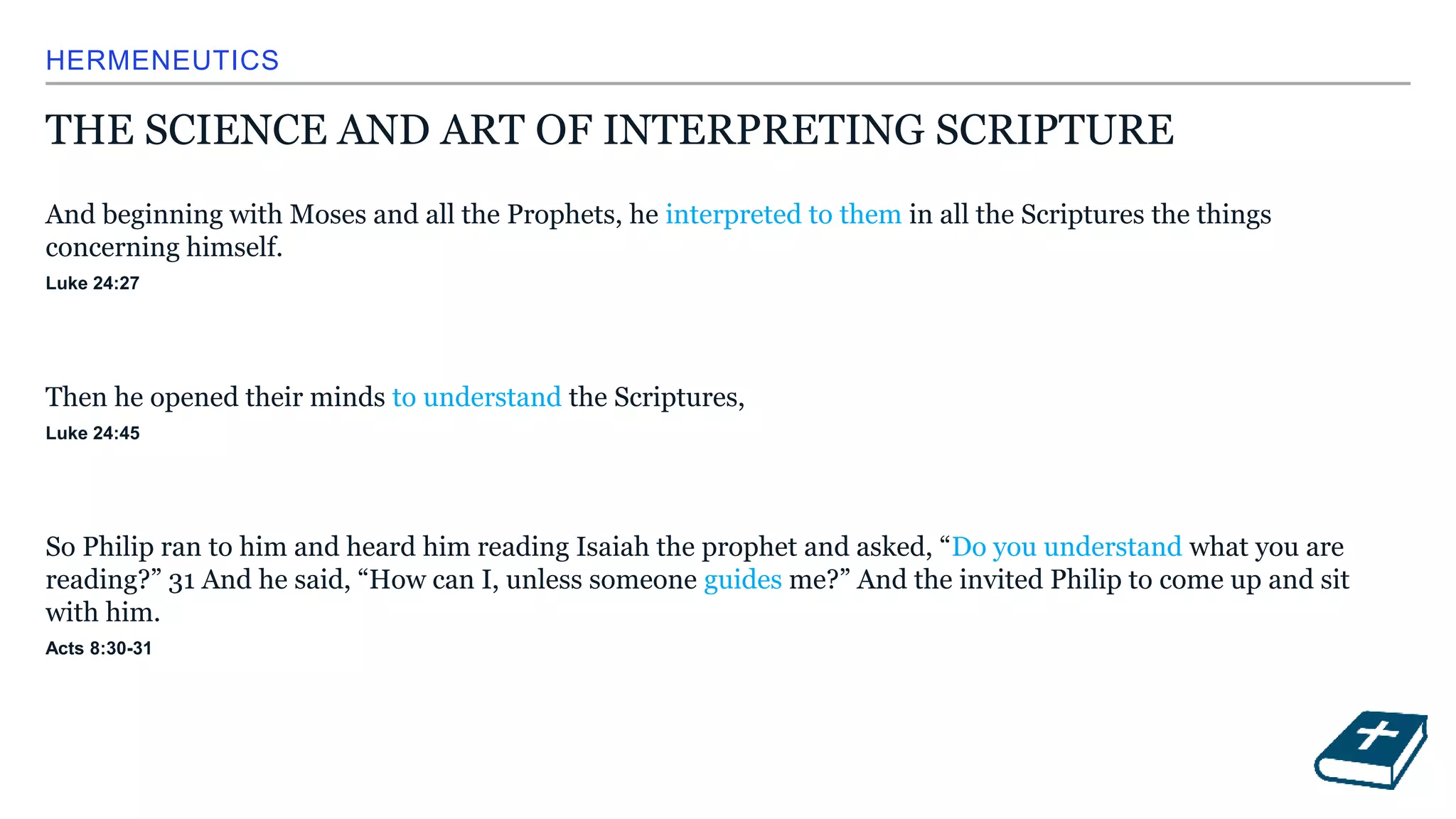 Interpretation of Scripture, Word of God | PPT