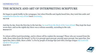 Interpretation of Scripture, Word of God | PPT