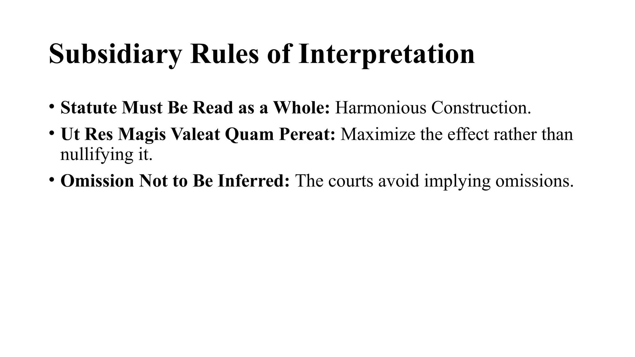 Interpretation of Statute – General Theories and Primary Unit-2 IOs ...