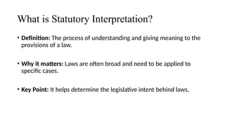 Interpretation of Statute – General Theories and Primary Unit-2 IOs ...