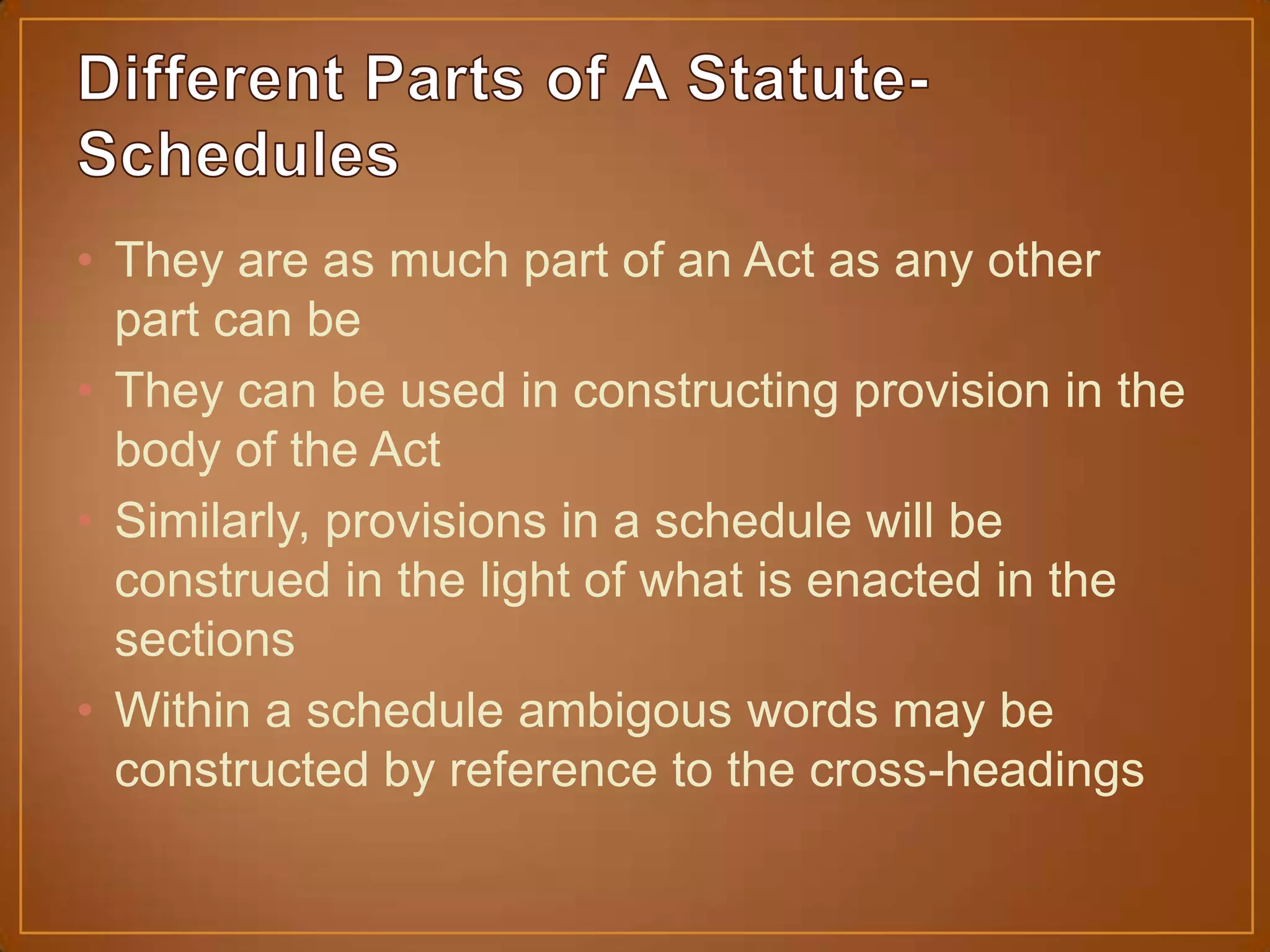 Interpretation of Statutes (English Law) | PPTX