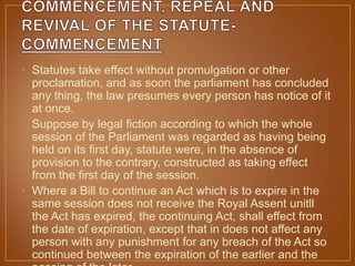 Interpretation of Statutes (English Law) | PPTX