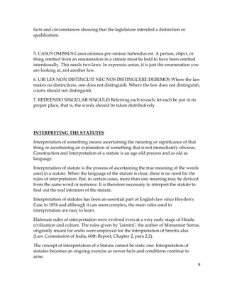 Interpretation of statutes | PDF