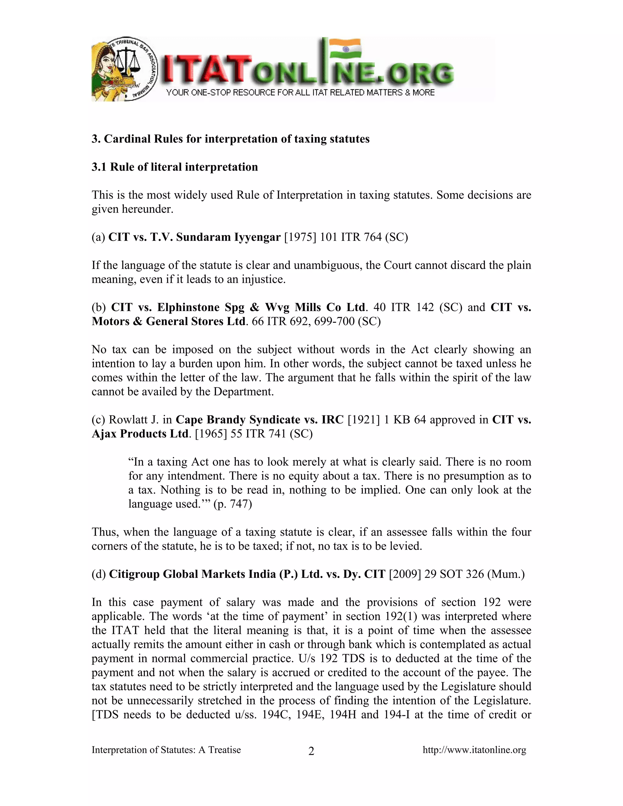 Interpretation of statutes_a_treatise | PDF