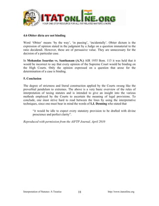 Interpretation of statutes_a_treatise | PDF