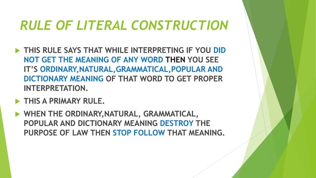 INTERPRETATION OF STATUTES - MEANING,NEED,OBJECT,KINDS AND RULES | PPTX ...