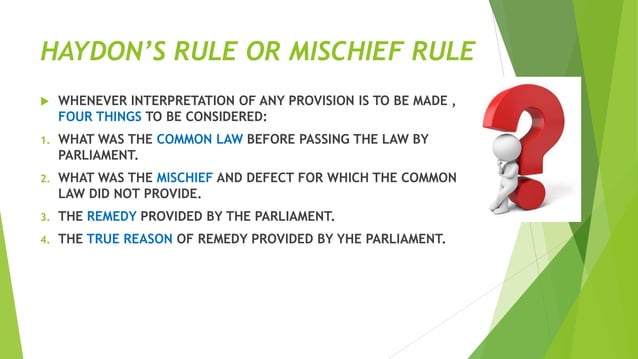 INTERPRETATION OF STATUTES - MEANING,NEED,OBJECT,KINDS AND RULES | PPTX ...