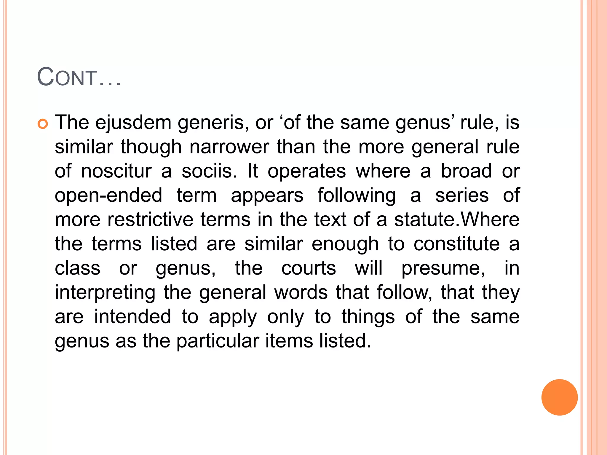 Rules of statutory Interpretation | PPTX