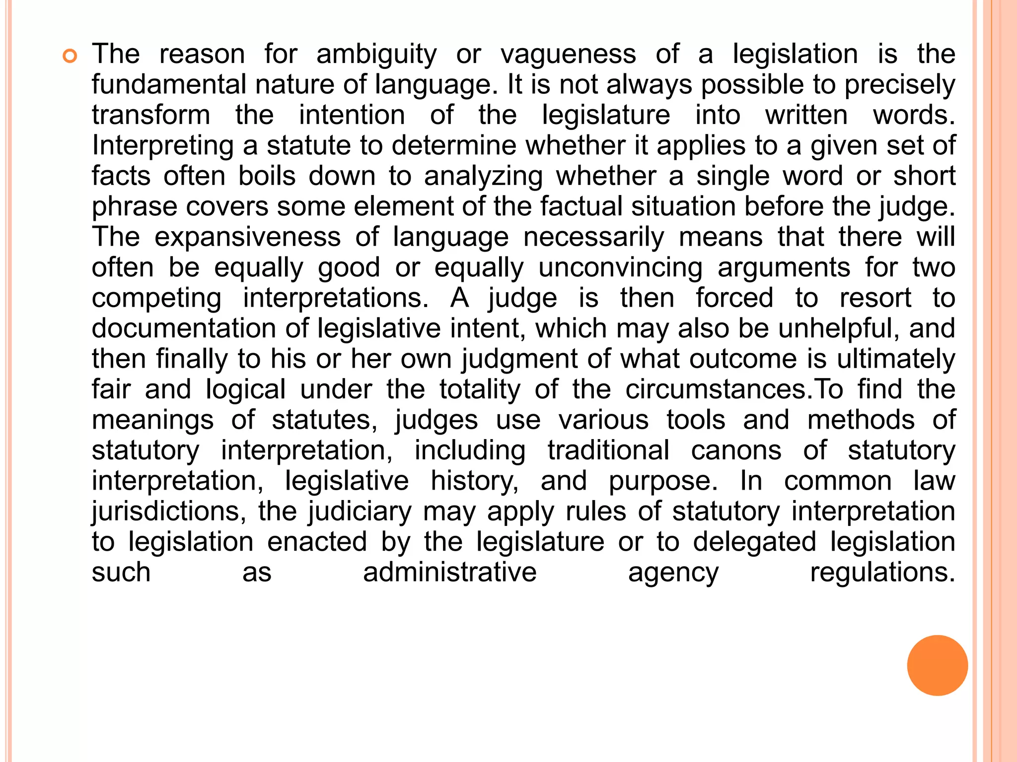 Rules of statutory Interpretation | PPTX