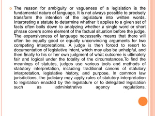 Rules of statutory Interpretation | PPTX