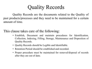 Interpretation of various clauses in iso | PPT