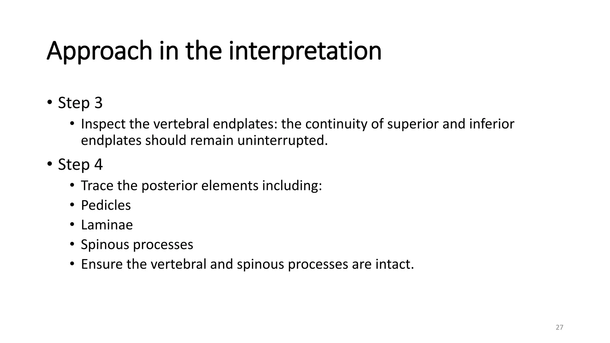 Interpretation of Xrays of the spine.pptx