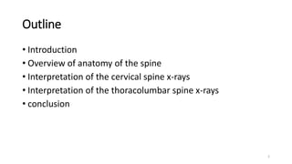 Interpretation of Xrays of the spine.pptx
