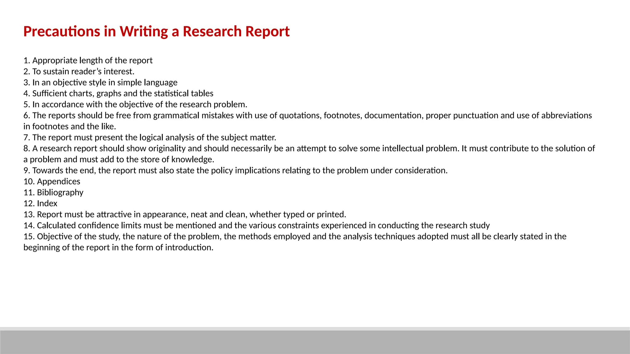 Interpretation & Report Writing in Business Research | PPT