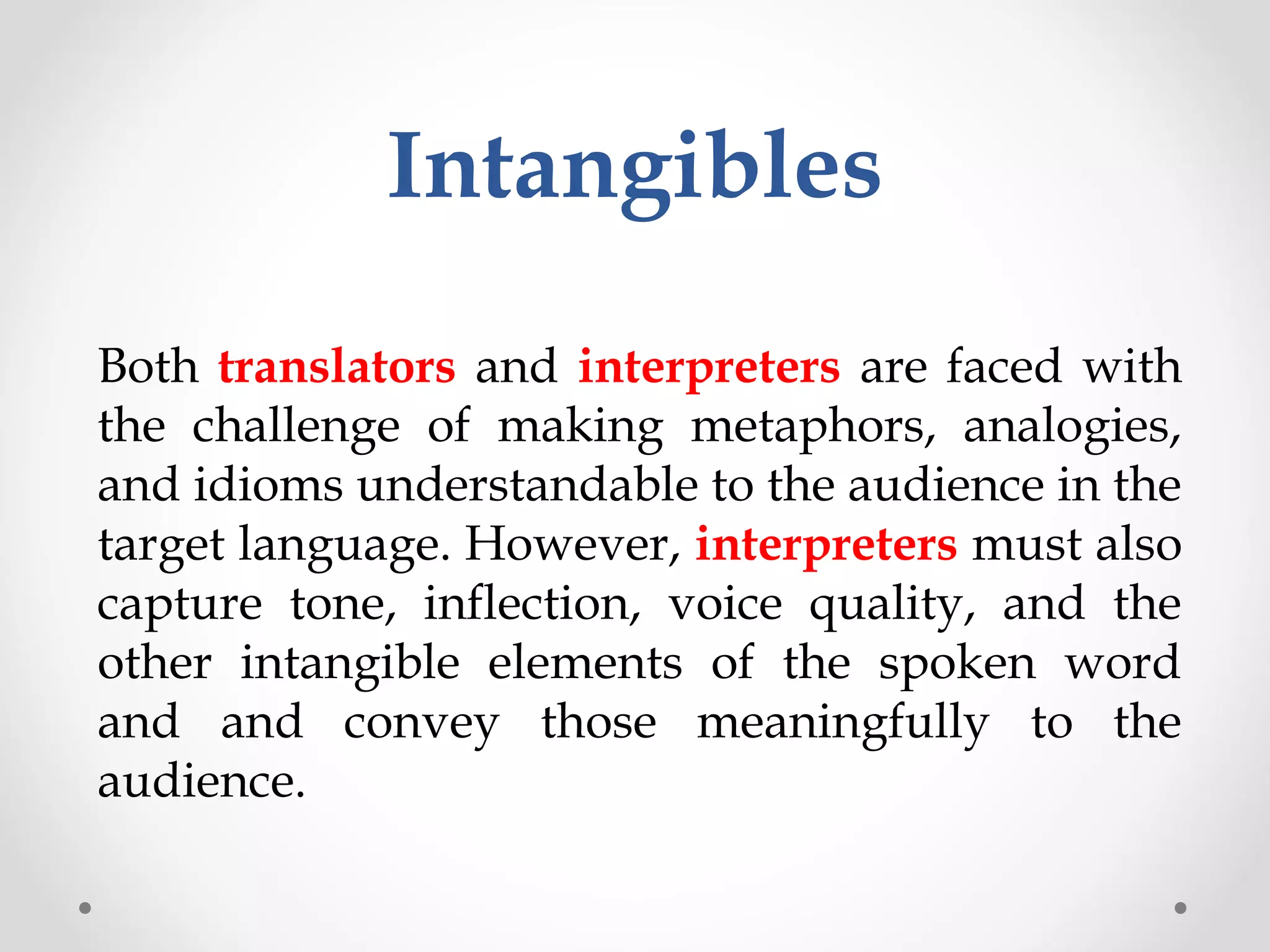 Interpretation vs. translation | PPT