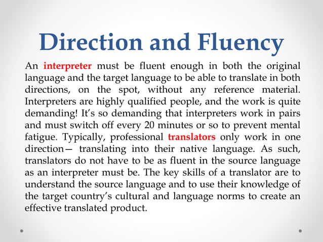 Interpretation Vs Translation Ppt