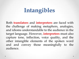 Interpretation vs. translation | PPT