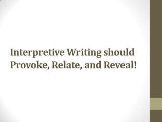 Interpretative (interpretive) reporting | PPTX