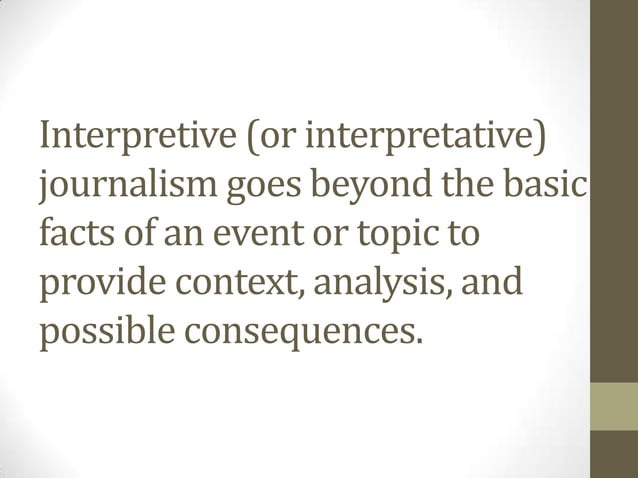 Interpretative (interpretive) reporting | PPTX