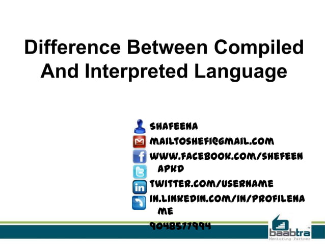 Interpreted and compiled language | PPTX