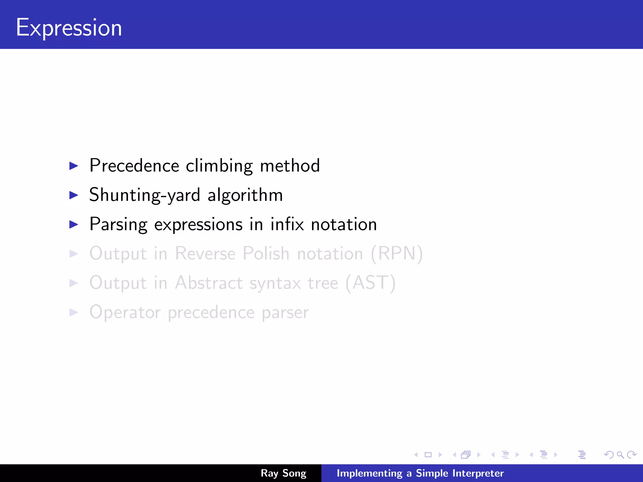 Implementing a Simple Interpreter | PPT