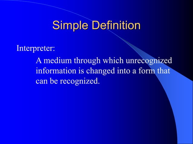 INTERPRETER.ppt | Free Download