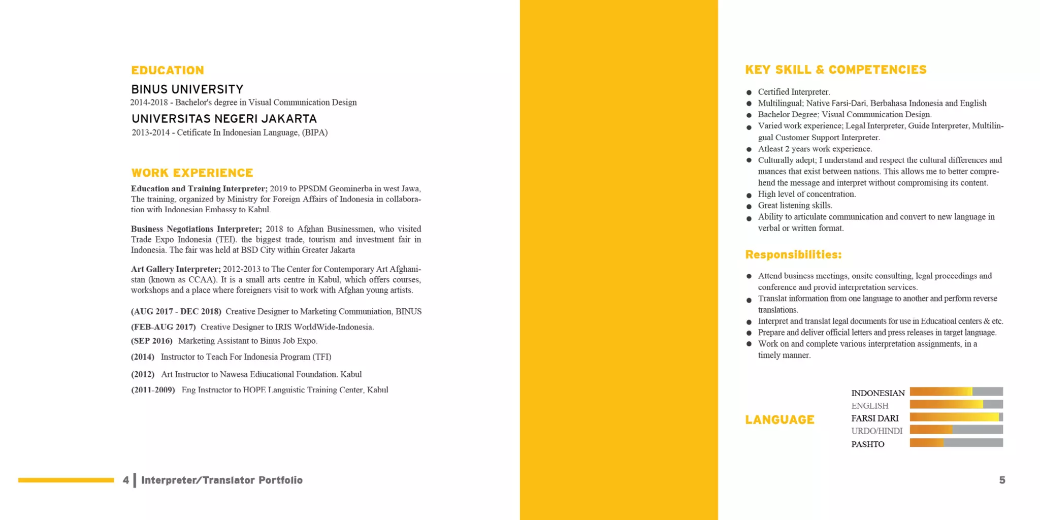 Interpreter/translator portfolio | PDF