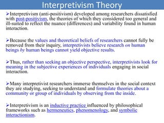 Interpretevism vs positivism | PPTX