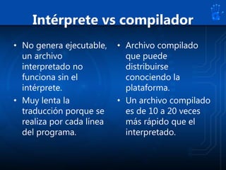 Interprete vs compilador | PPT