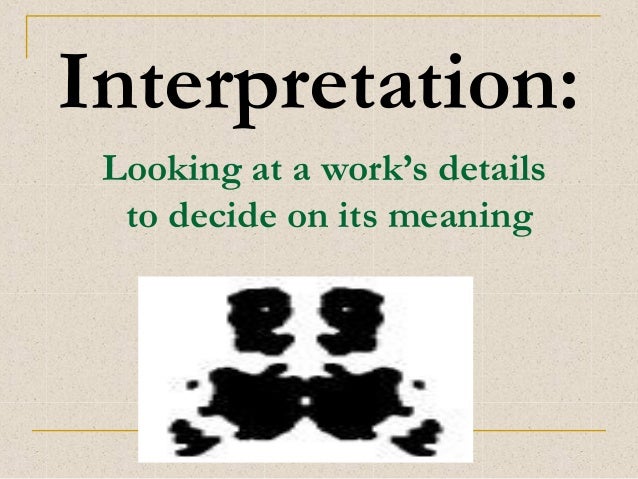 Interpreting and analyzing literature