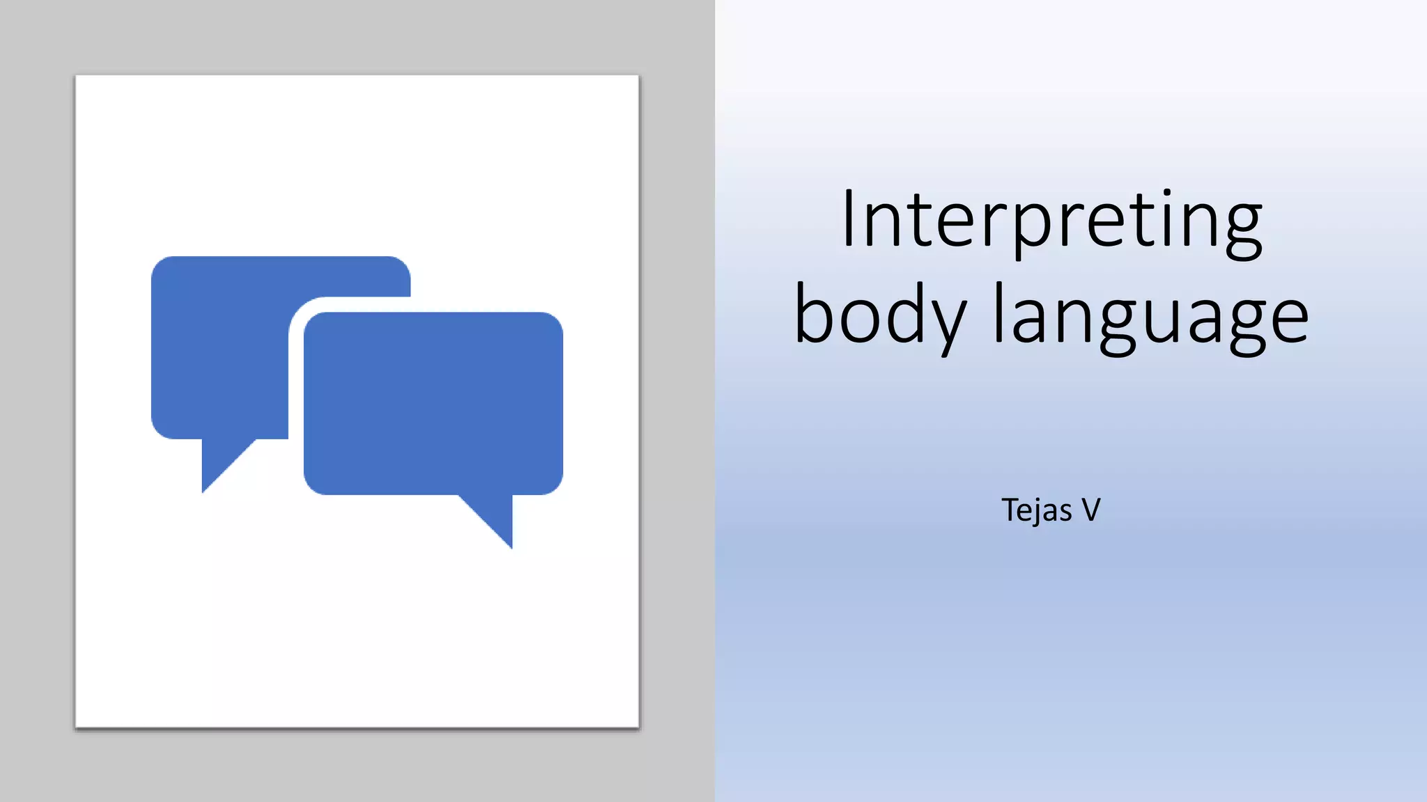 Interpreting body language | PPTX