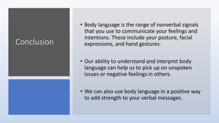 Interpreting body language | PPTX