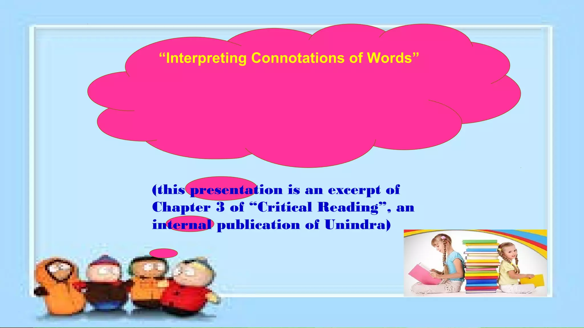 Interpreting Connotations of Words | PPT