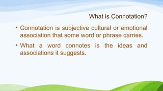 Interpreting Connotations of Words | PPT