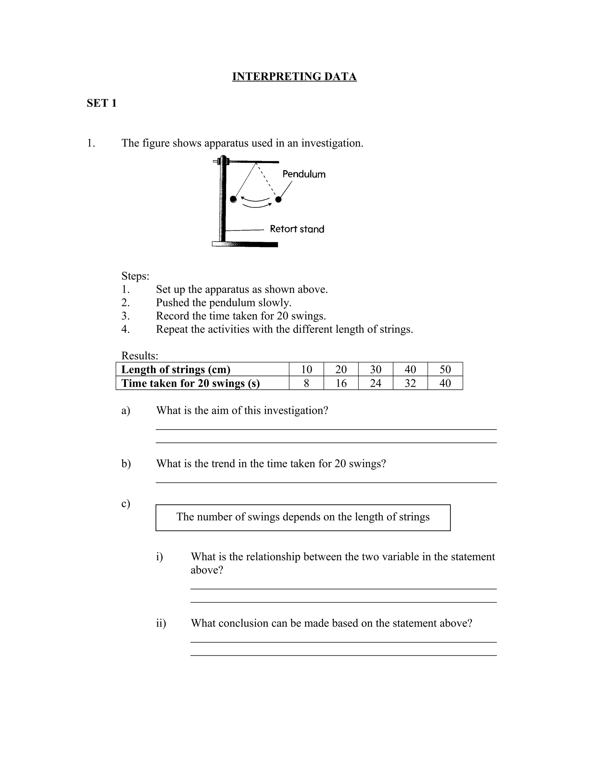 Interpreting data | DOC