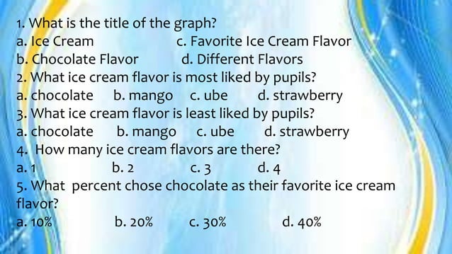 Interpreting data presented in a pie graph | PPTX
