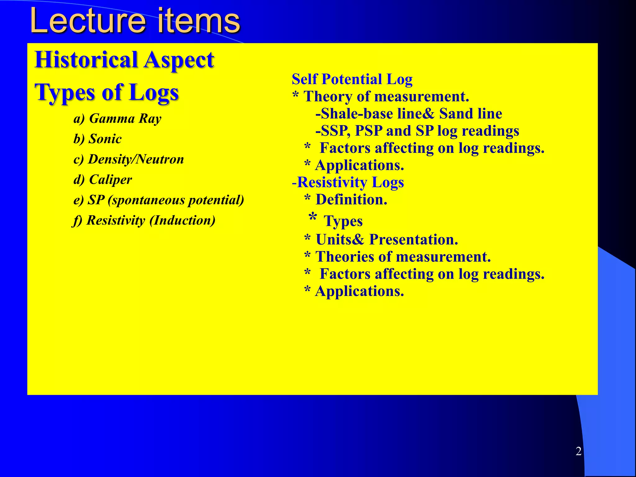 Interpreting geophysical well logs | PDF