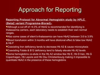 Interpreting Abnormal hemoglobin study | PPT