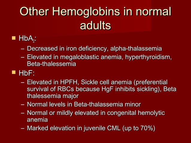 Interpreting Abnormal hemoglobin study | PPT