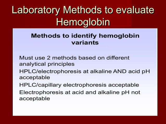 Interpreting Abnormal hemoglobin study | PPT