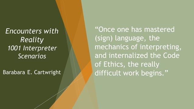 Interpreting is a Practice Profession Improving Professional ...
