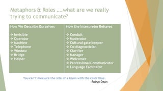 Interpreting is a Practice Profession Improving Professional ...