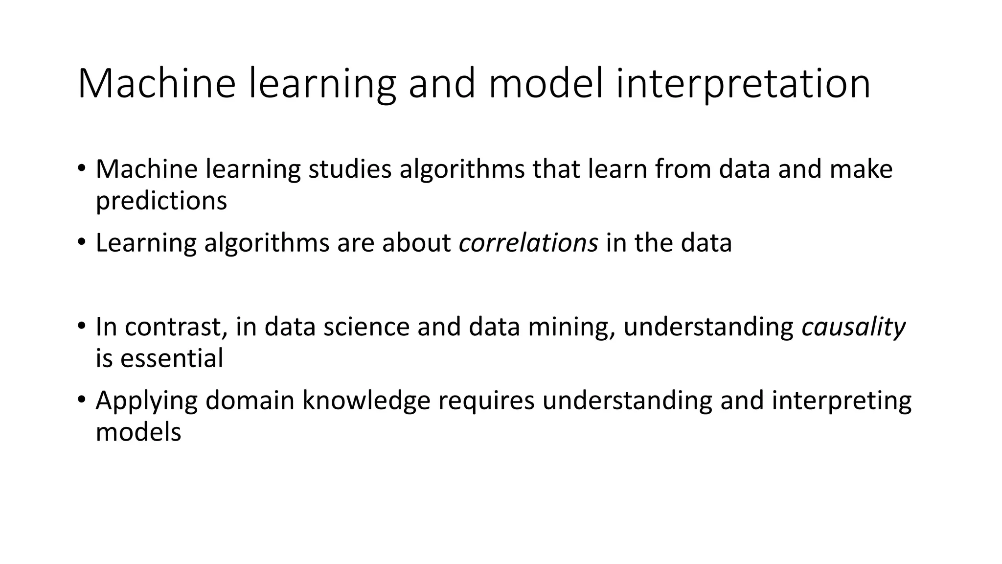 Interpreting machine learning models | PPTX