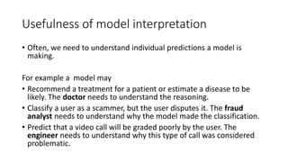 Interpreting machine learning models | PPTX