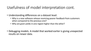 Interpreting machine learning models | PPTX